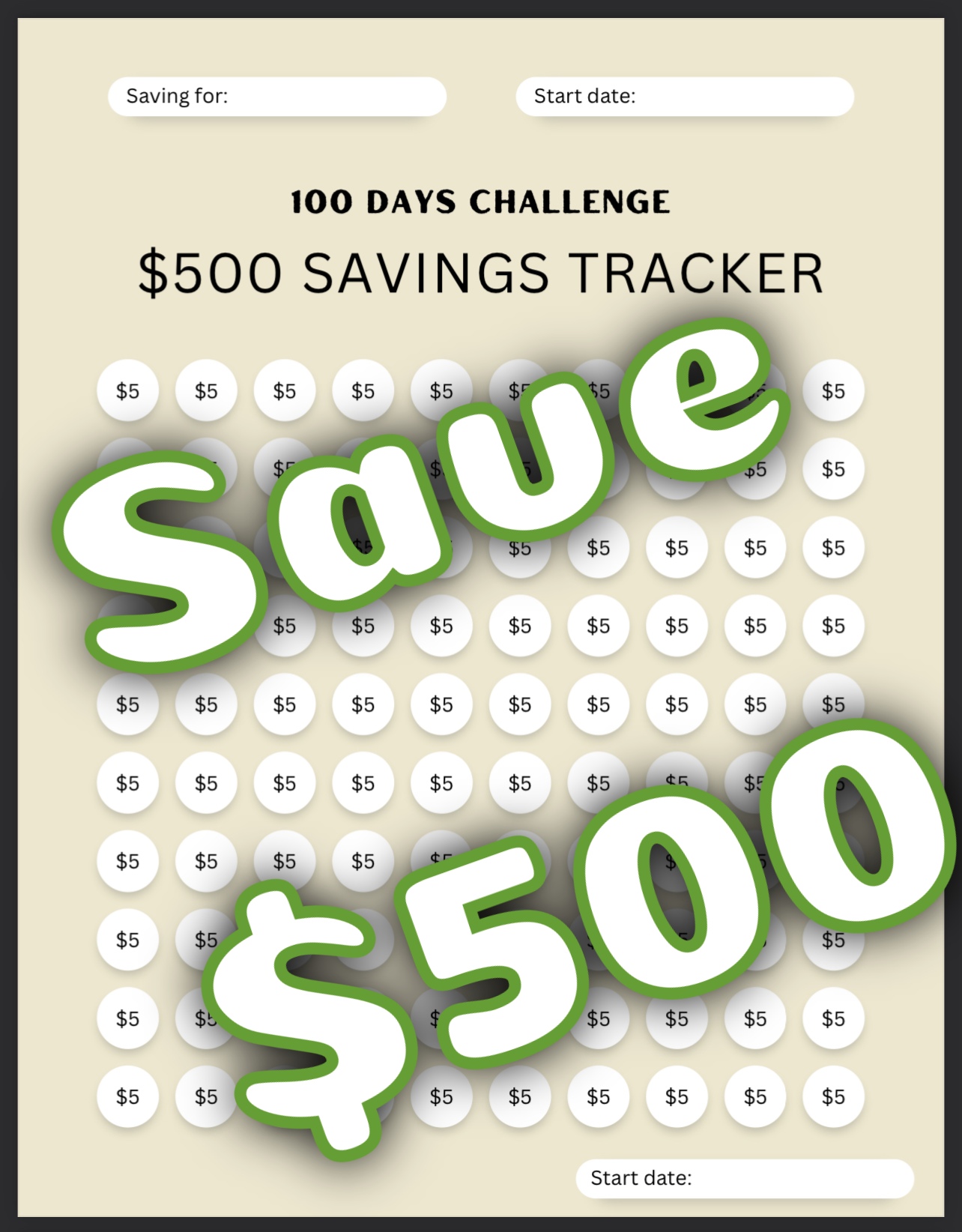 100 DAY SAVING CHALLENGE BUNDLE – Shop Ariel B
